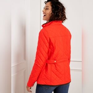 Talbots | Jackets & Coats | Talbots Quilted Barn Jacket In Neon Orange ...